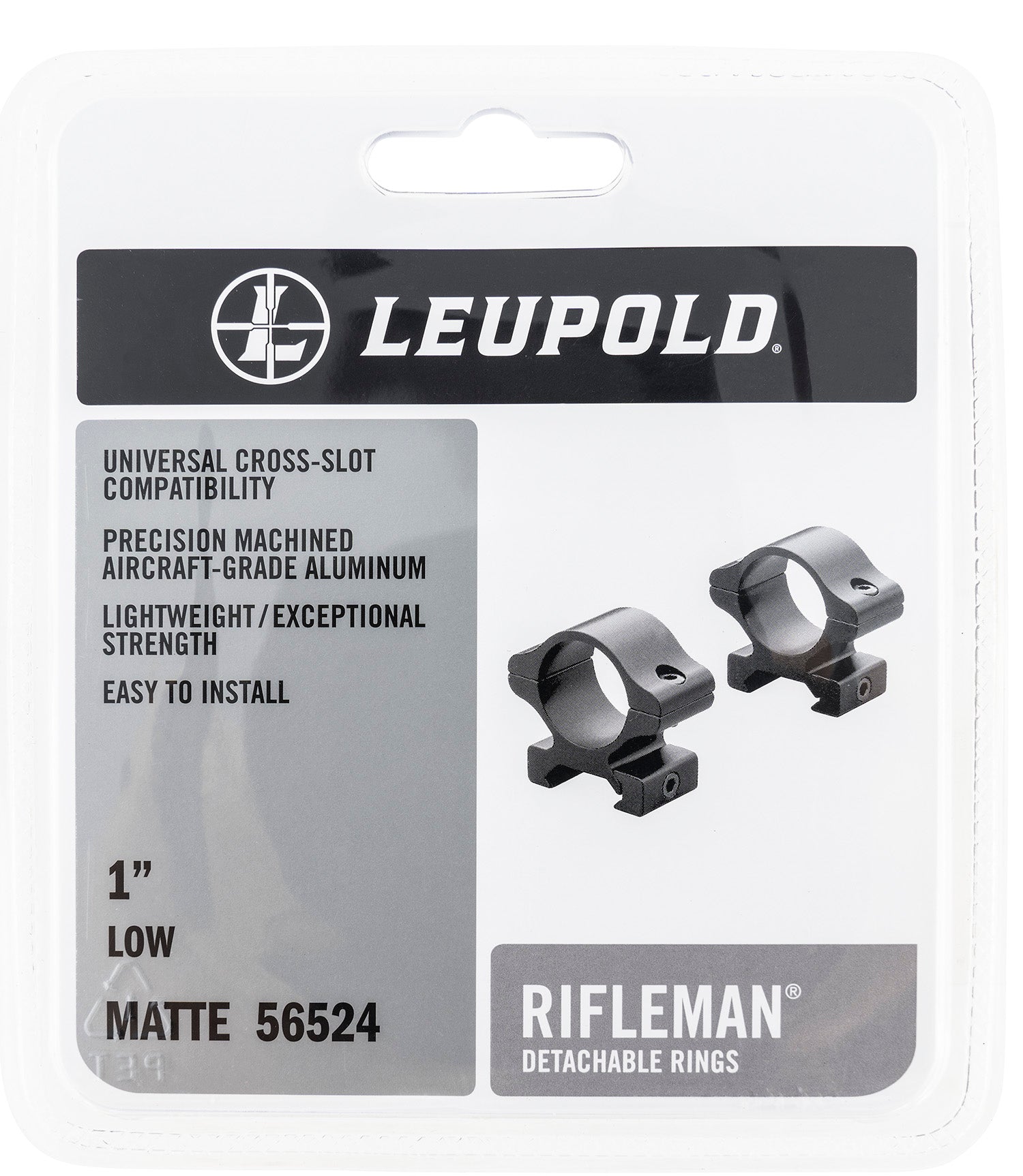 Leupold 55870 Rifleman Scope Rings 1 Inch Detachable High Rings Matte ...